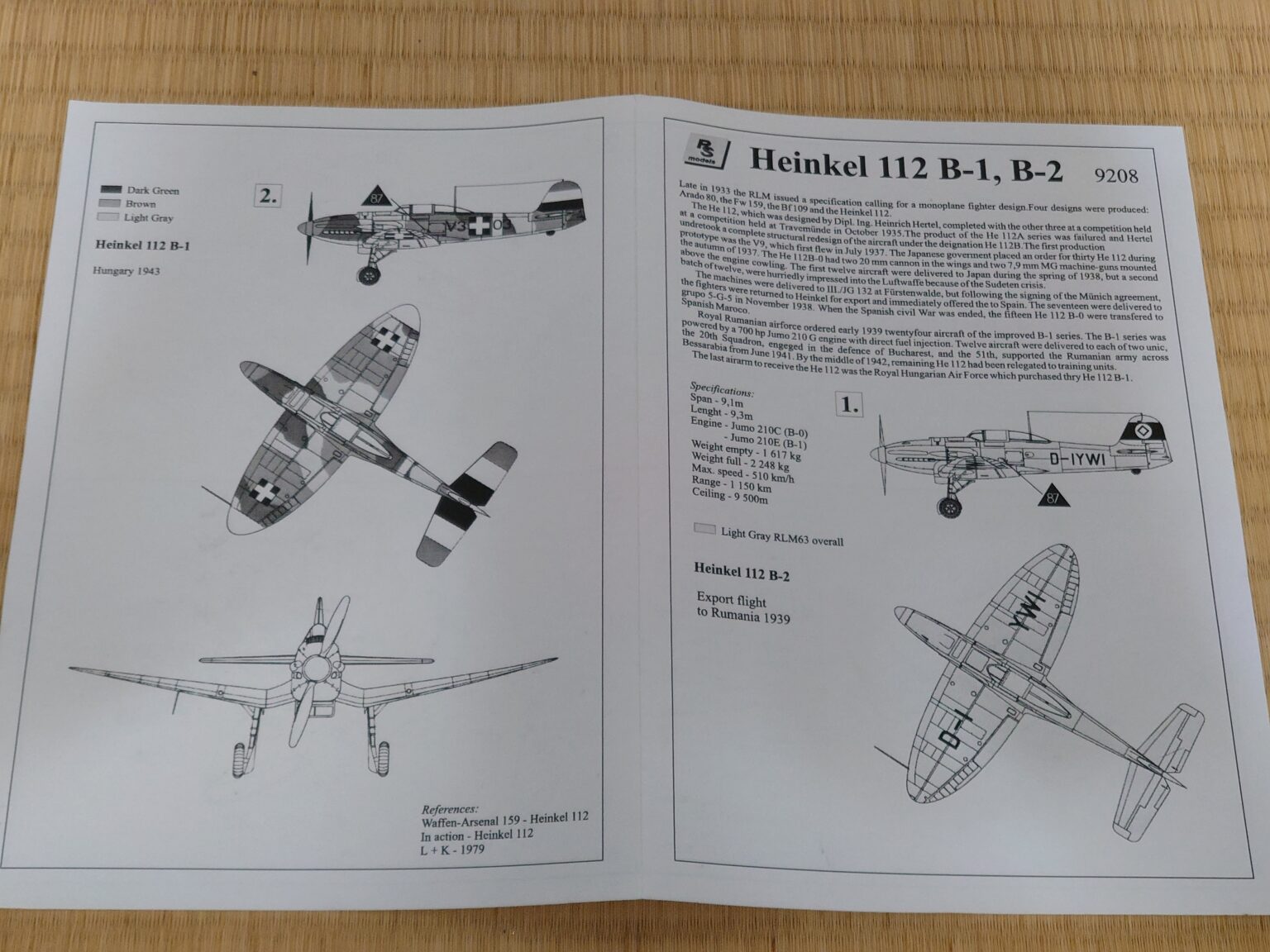 RSモデルズ ハインケルHe112B-1(ハンガリー空軍) 製作記④ | 模型大隊戦闘日誌